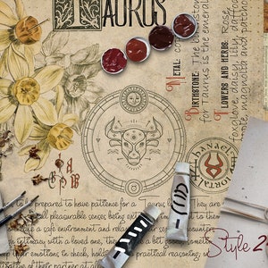 Taurus Astrological Sign Correspondences Book of Shadows Printable 7 ...