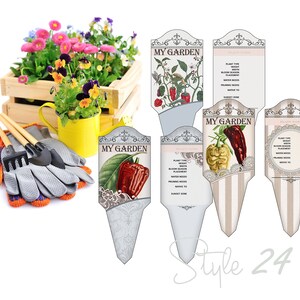 Printable Antique Garden Bundle, Capsicum Series, Garden Planner ...