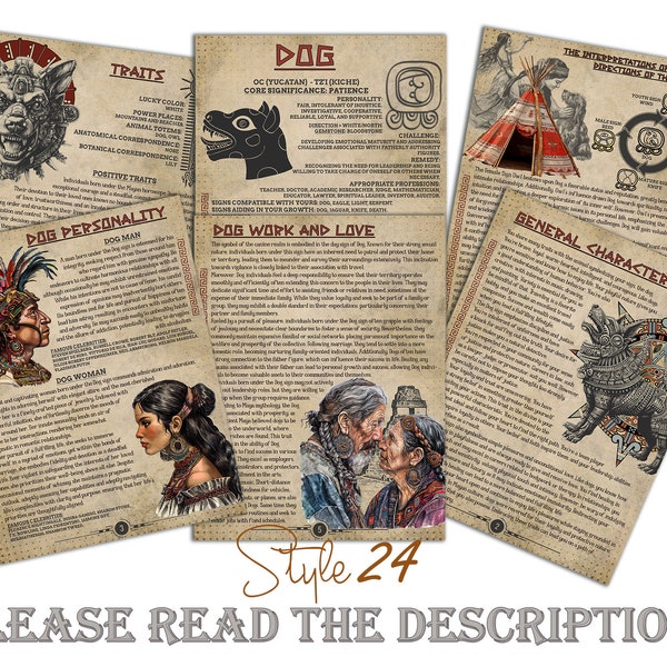 Aztec Zodiac Chart - Etsy