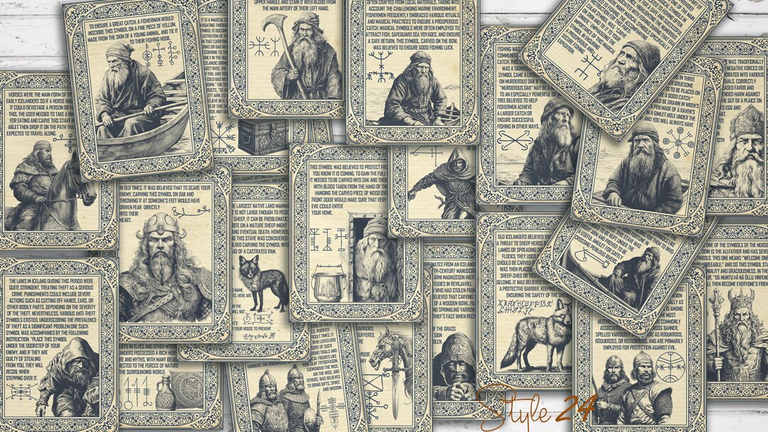 Icelandic Magical Staves Cards: Galdrastafir No.3 (digital Download) - Etsy