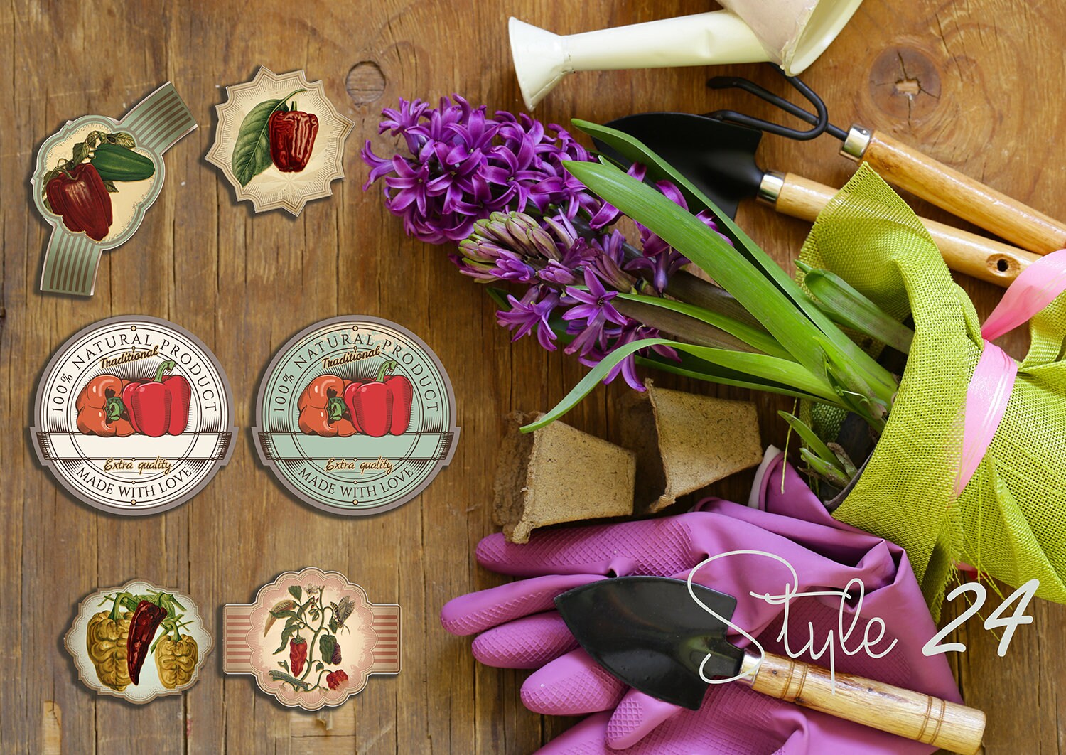 Printable Antique Garden Bundle Capsicum Series Garden - Etsy