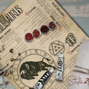 Taurus Astrological Sign Correspondences Book of Shadows Printable 7 ...