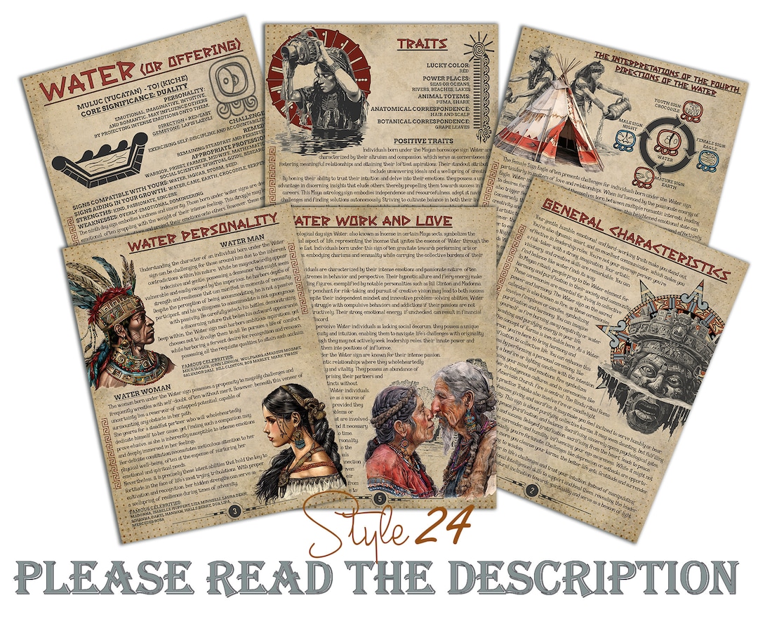 Water (offering)- Mayan Astrology, Book of Shadows Printable Pages ...