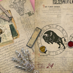 Taurus Astrological Sign Correspondences Book of Shadows Printable 7 ...