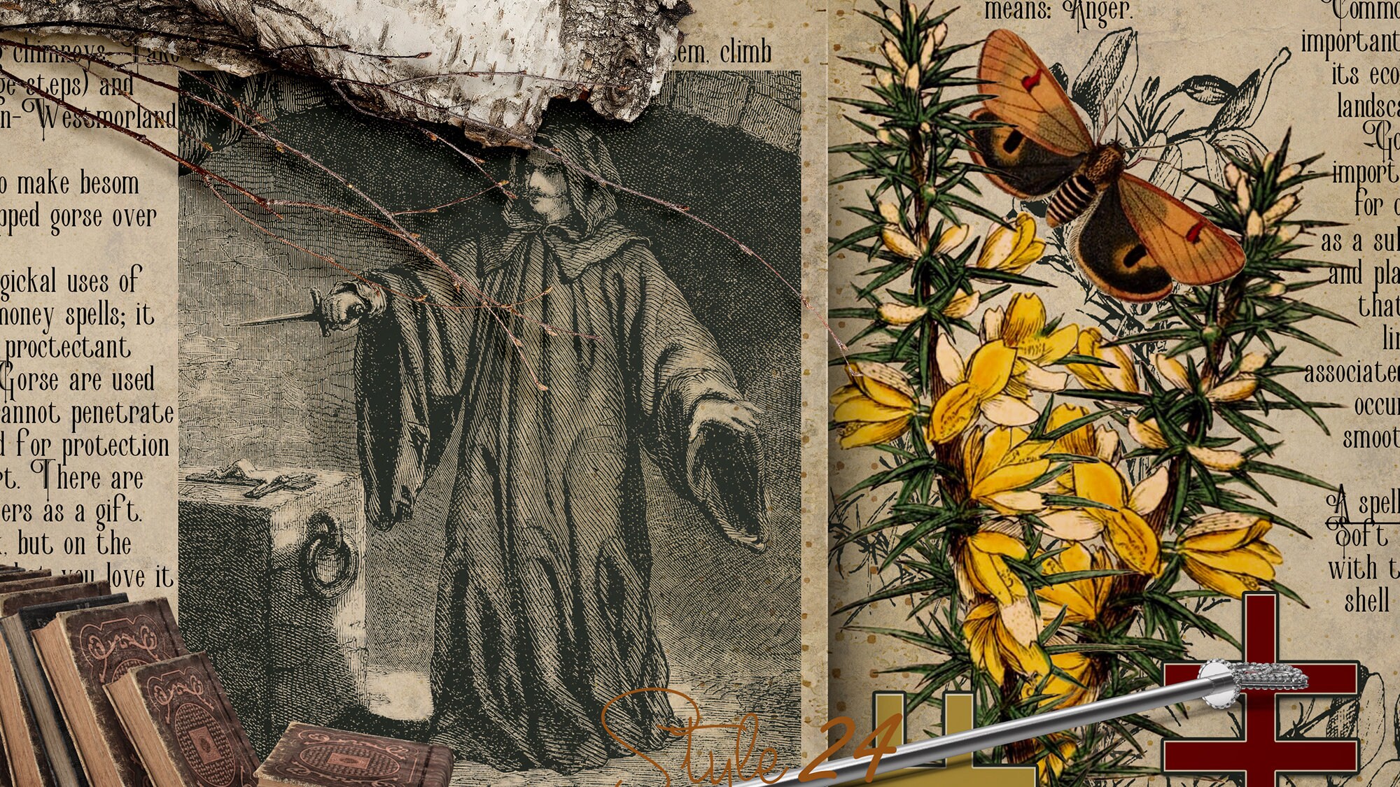 Gorse Furze The Druids calendar Gallic horoscope | Etsy