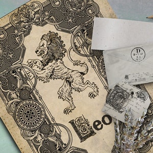 Leo Astrological Sign Correspondences, Book of Shadows Printable 7 ...