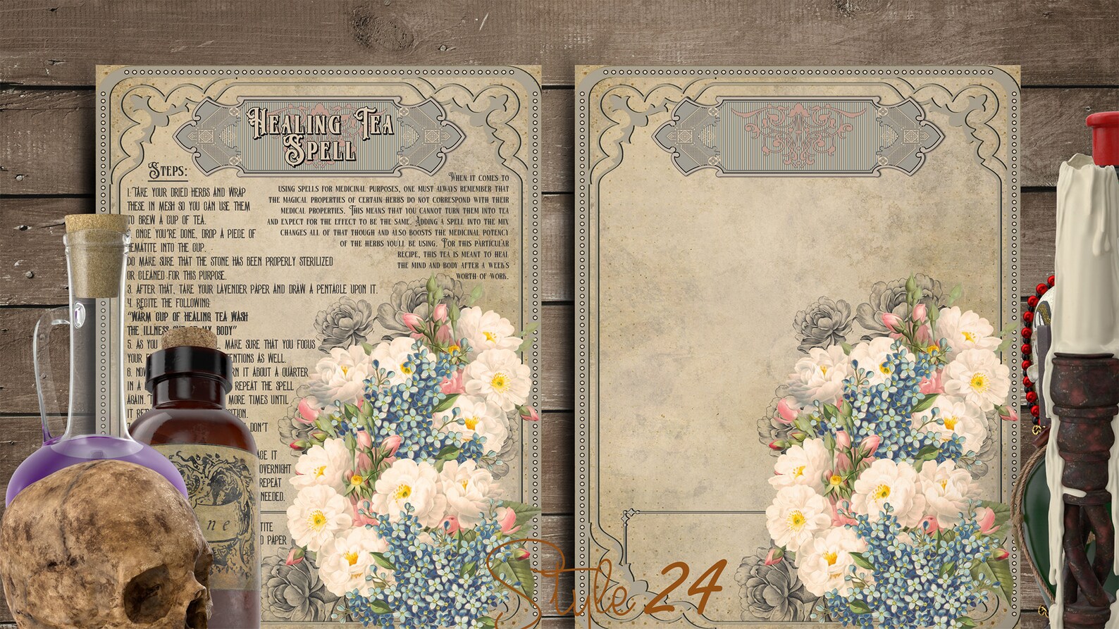 Printable Healing Spells Pages Book of Shadows Digital - Etsy