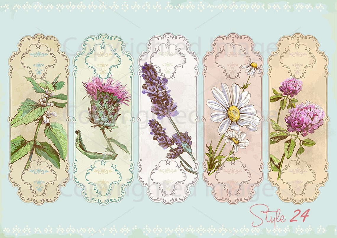Herbal Apothecary Labels, Vintage Botanical Printable (digital Download ...