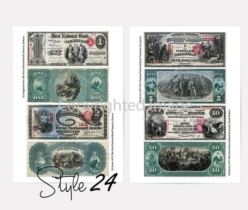 Old Money Vintage Currency Digital Collage Digital Printable Collage ...
