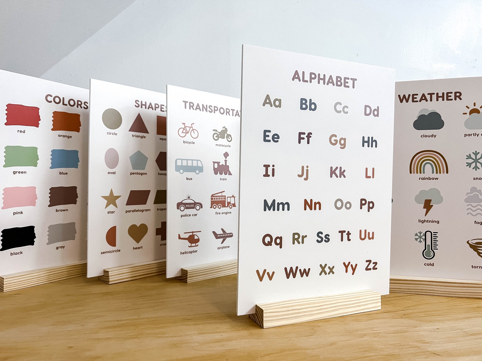 Shapes Educational Poster Board for Kids Homeschool Resources Early ...