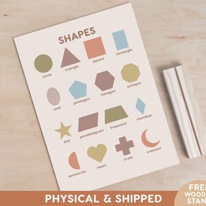 Shapes Educational Poster Board for Kids Homeschool Resources Early ...