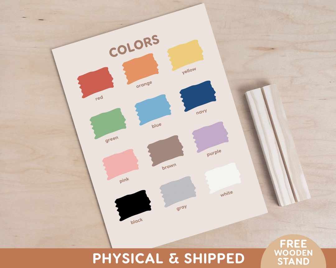 Colors Educational Poster Board for Kids Homeschool Resources Early ...