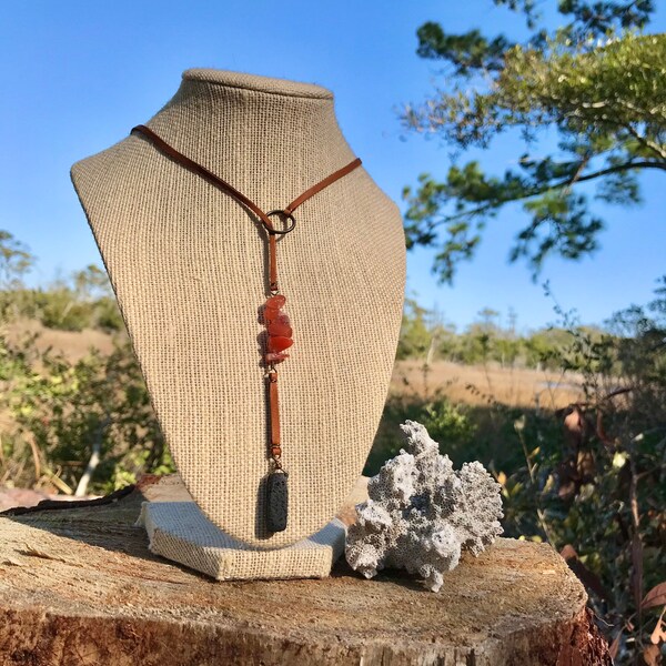 Leather Lariat - Etsy