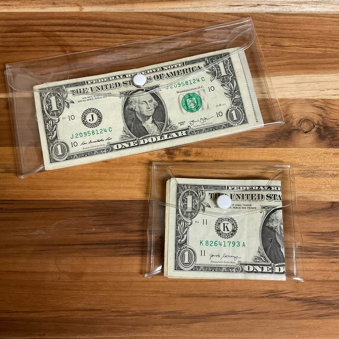 Clear | Transparent Snap Closure Cash Envelope | Cash Stuffing | Bank ...