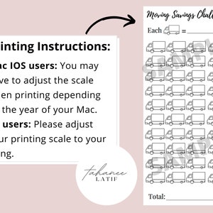 Moving Savings Challenge Tracker | Mini Savings Challenge | Moving ...