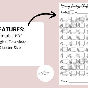 Moving Savings Challenge Tracker | Mini Savings Challenge | Moving ...