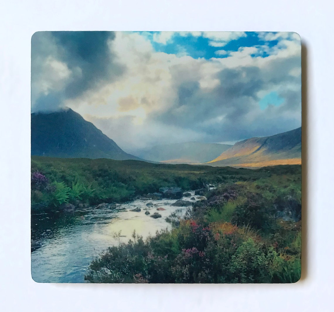 Metal Winding River Through Valley of Wildflowers, European Landscape ...