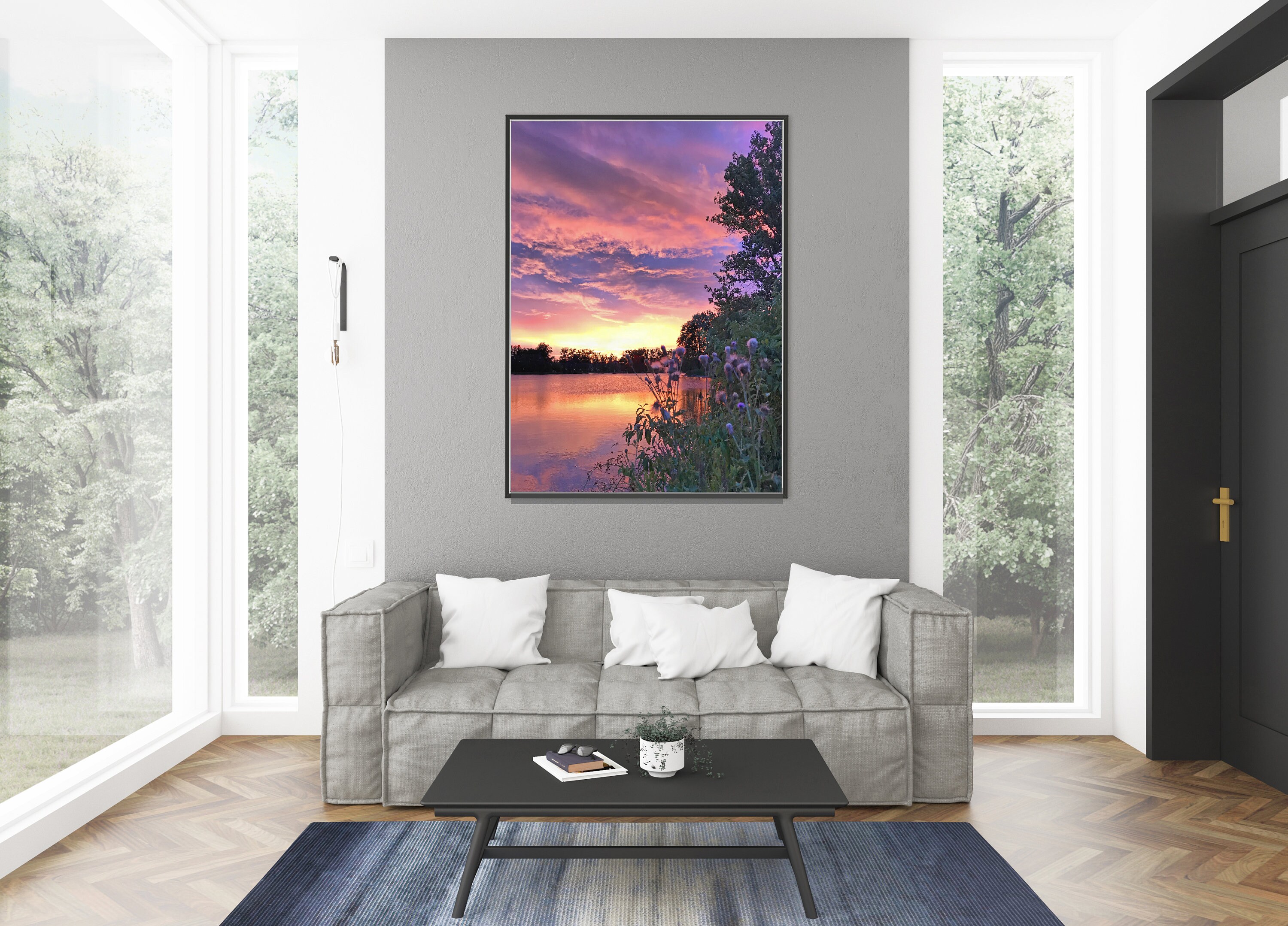 Gorgeous Sunset, Reflection, Lake, Wildflowers, Upstate New York ...