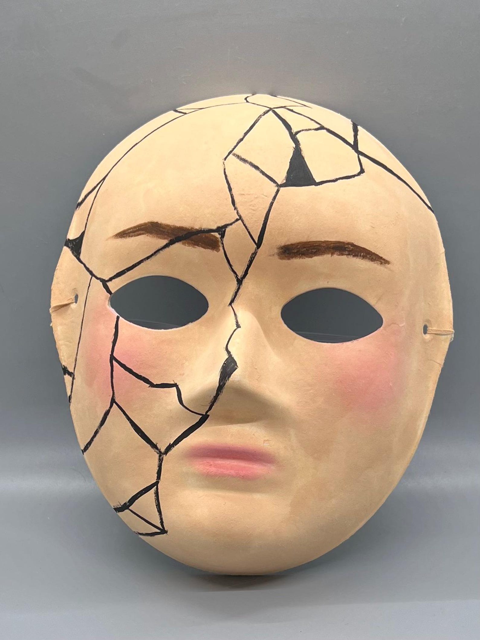 Cracked Porcelain Doll Mask - Etsy