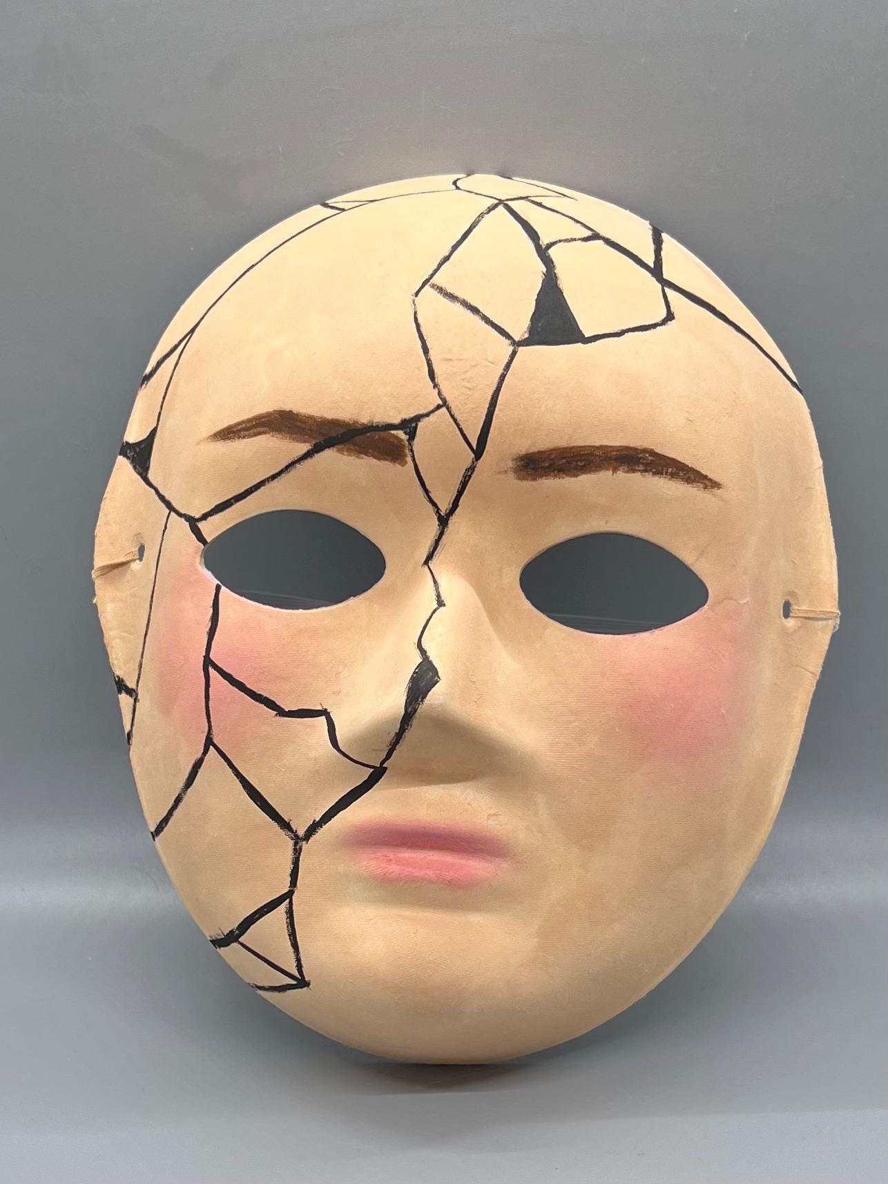 Cracked Porcelain Doll Mask - Etsy