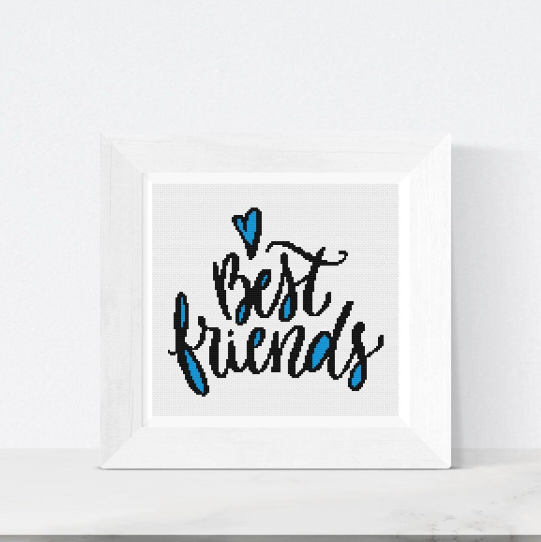Best Friends Forever Cross Stitch Pattern – DIY Friendship Gift ...