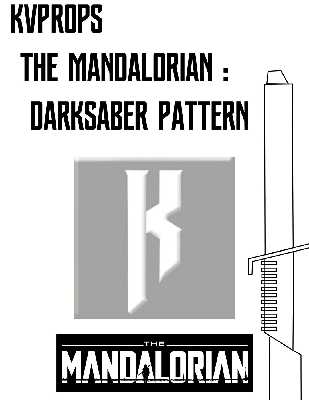 The Mandalorian : Darksaber Pattern - Etsy