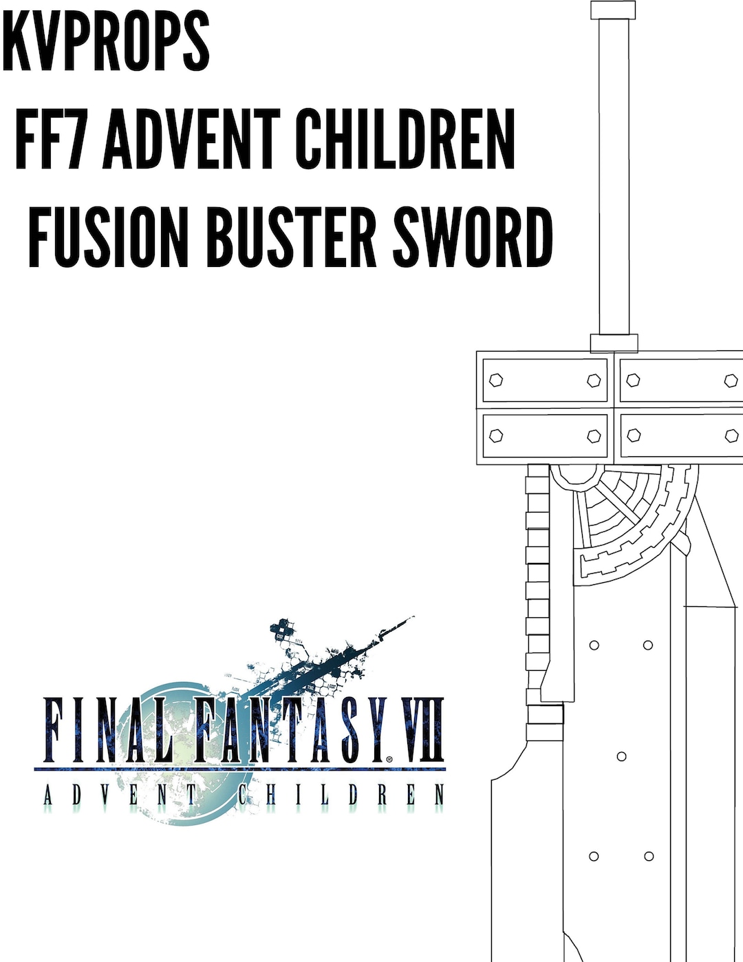 Final Fantasy VII Advent Children : Fusion Buster Sword Pattern - Etsy