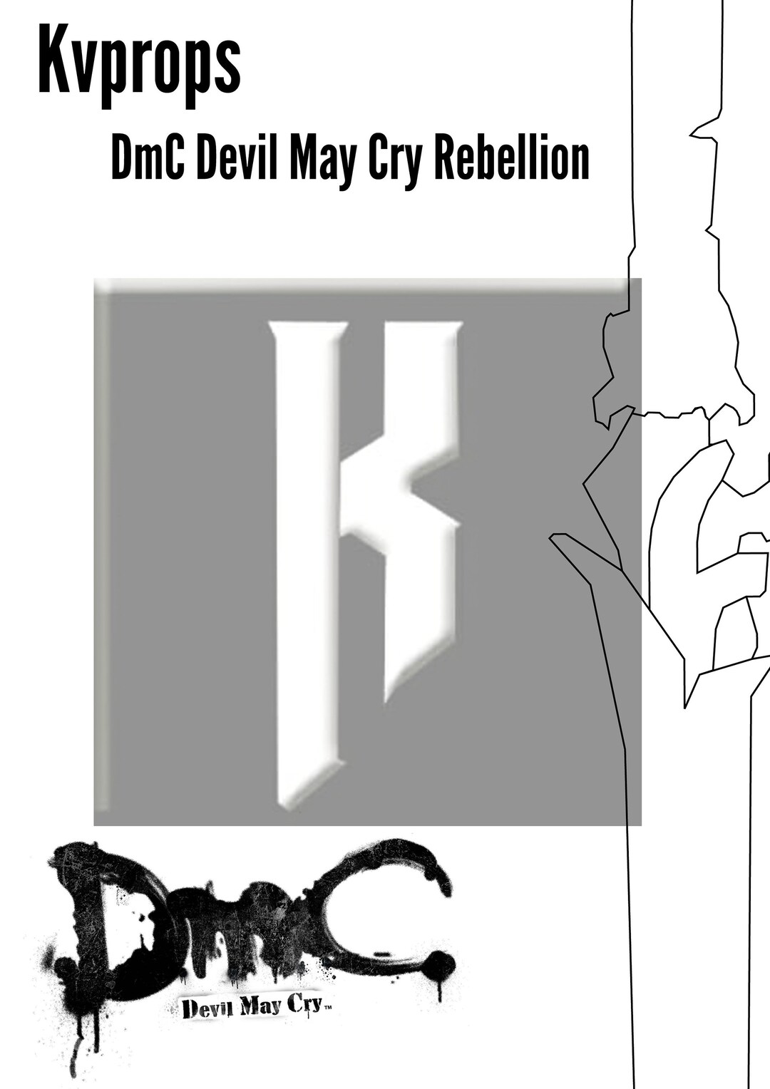 Dmc Devil May Cry Rebellion Sword Pattern - Etsy