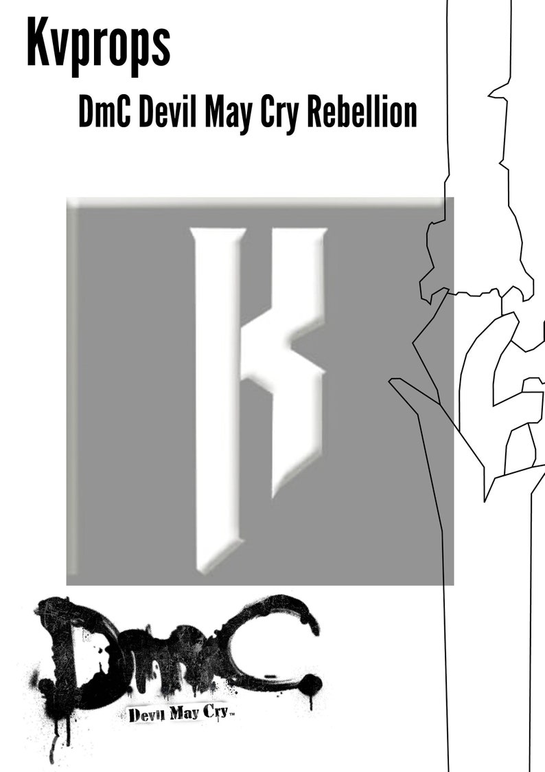 Dmc Devil May Cry Rebellion Sword Pattern - Etsy