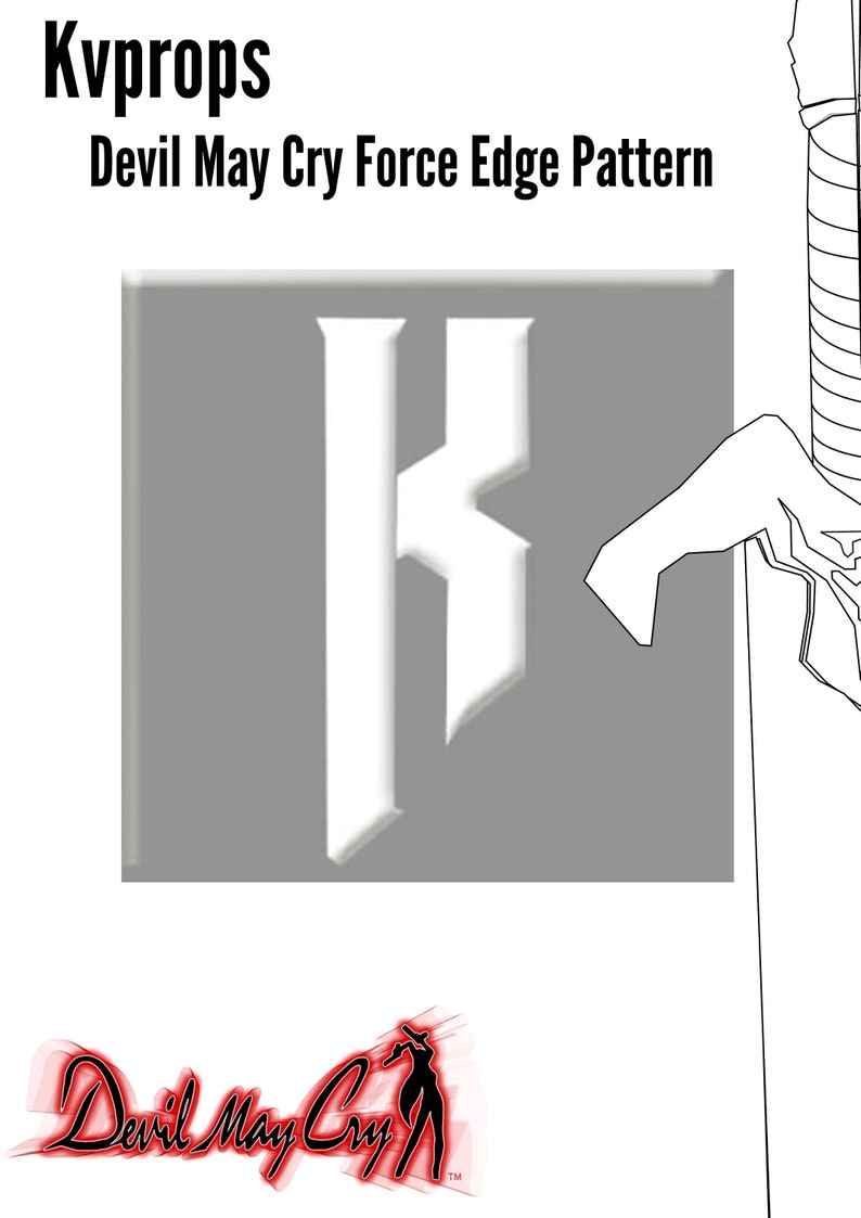Devil May Cry Force Edge Sword Pattern - Etsy