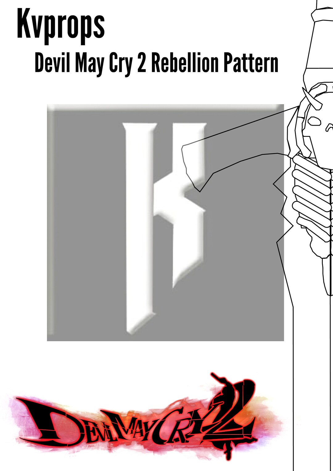 Devil May Cry 2 Rebellion Sword Pattern - Etsy