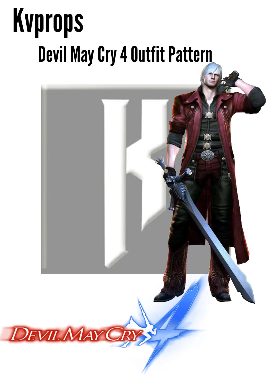 Devil May Cry 4 Dante Outfit Pattern - Etsy
