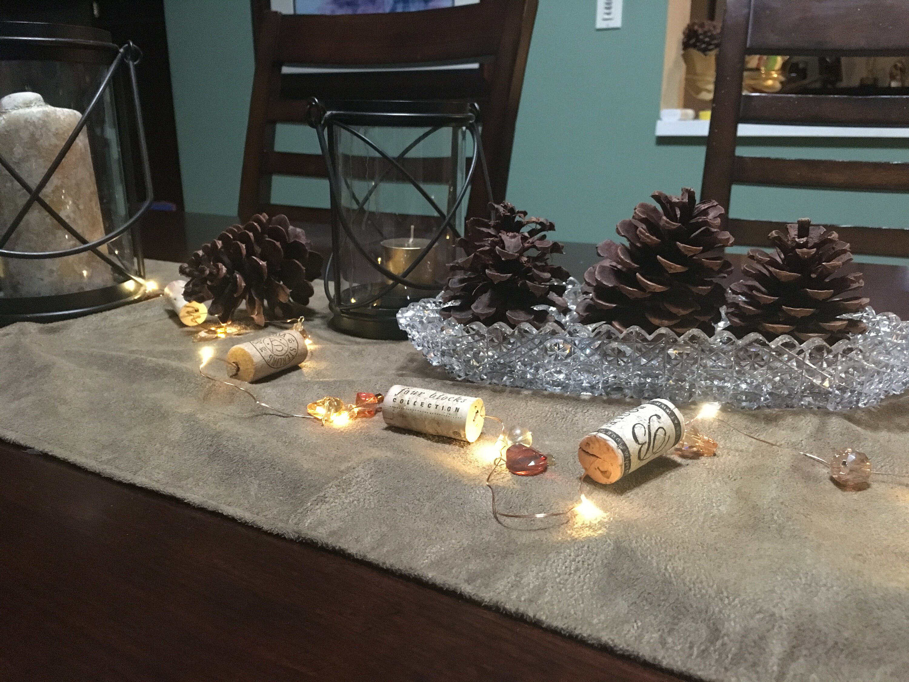 Beaded Wine Cork Light String Garland in Amber or Red - Etsy.de