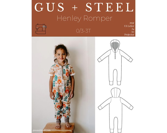 PLAYFUL Romper Sewing Pattern and Tutorial PDF Projector Baby Romper ...