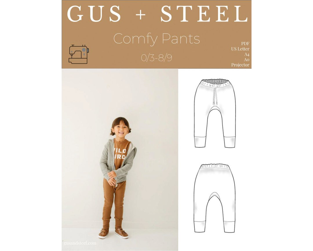 Kids Gusset Comfy Pants Jogger PDF Sewing Pattern - Pattern #102 - Etsy