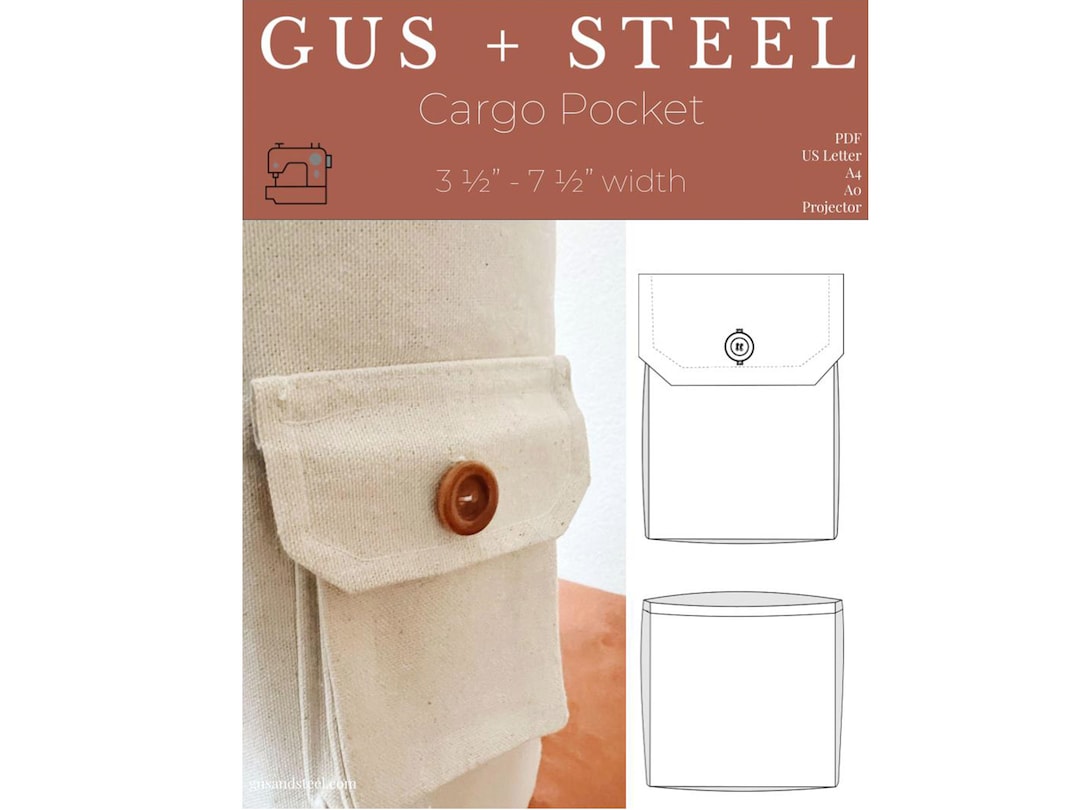 Large Cargo Pocket for Pants and Crafts PDF Sewing Pattern - Pattern ...