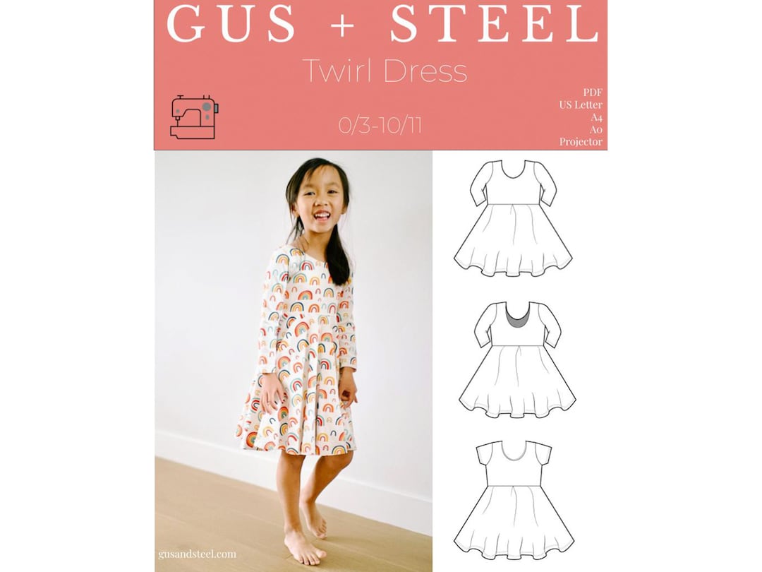 Kids Twirl Dress PDF Sewing Pattern - Pattern #108 - Etsy