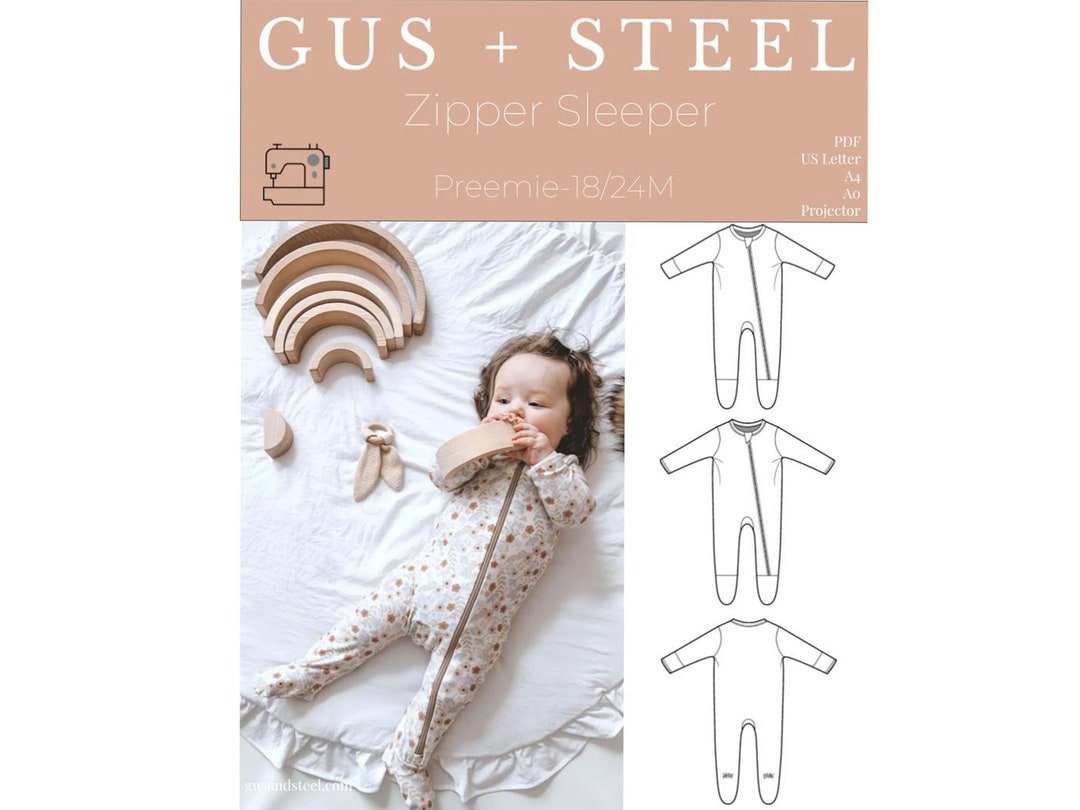 Zipper Sleeper With Zipper Guard PDF Sewing Pattern - Patterns #105 - Etsy