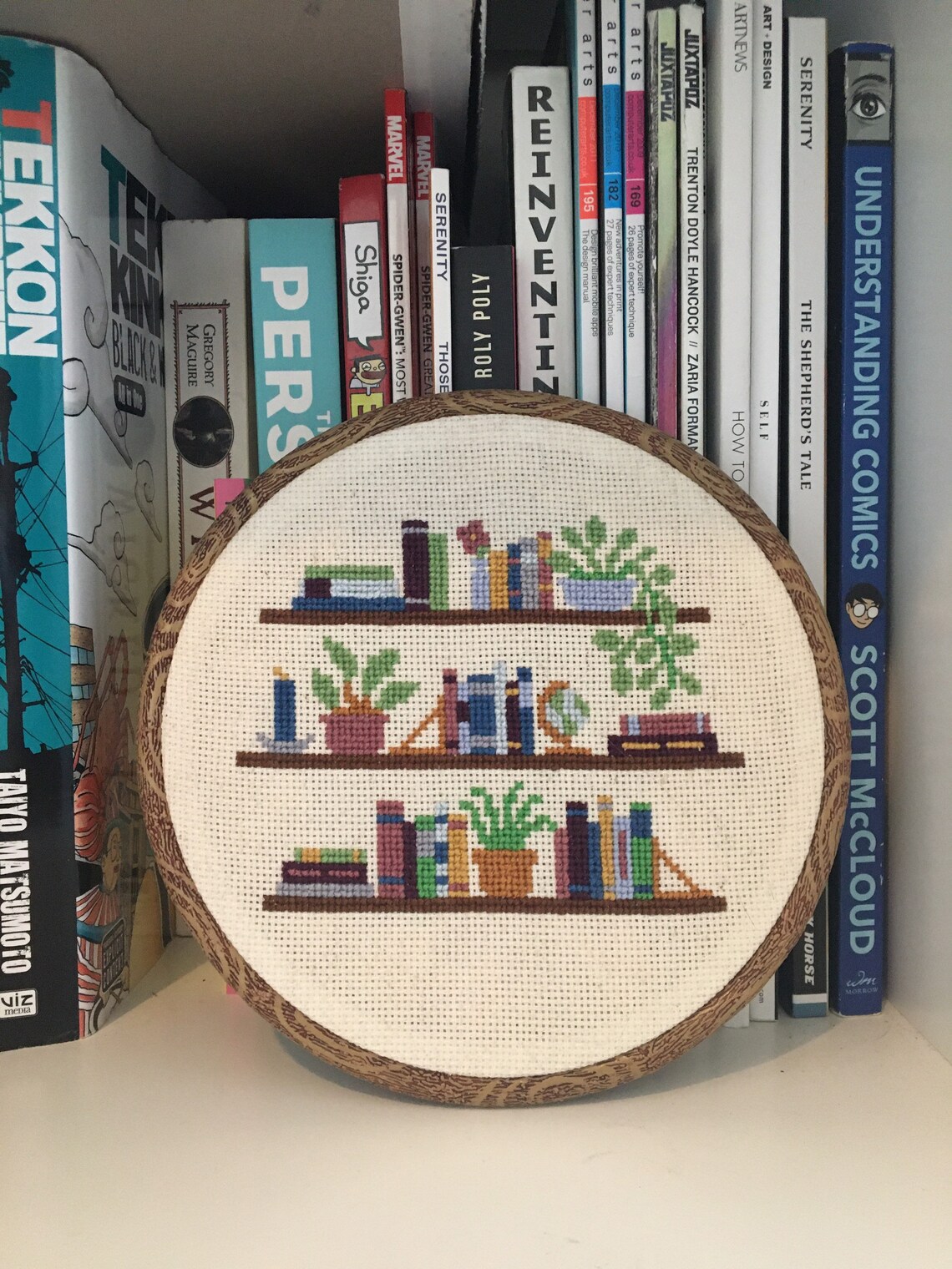 Cozy Plant Bookshelf Cross Stitch Pattern Instant PDF Download - Etsy