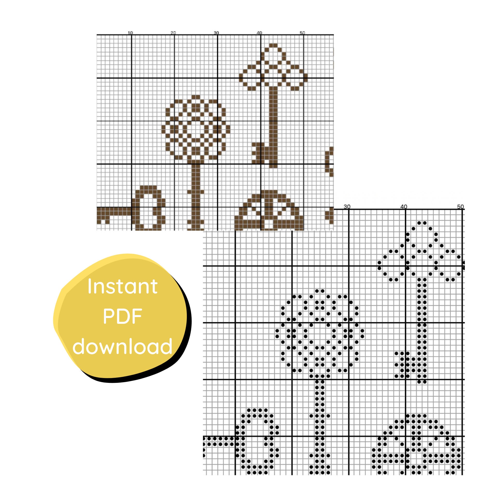 Antique Keys Cross Stitch Pattern for Beginners Vintage Aesthetic Instant PDF Download - Etsy