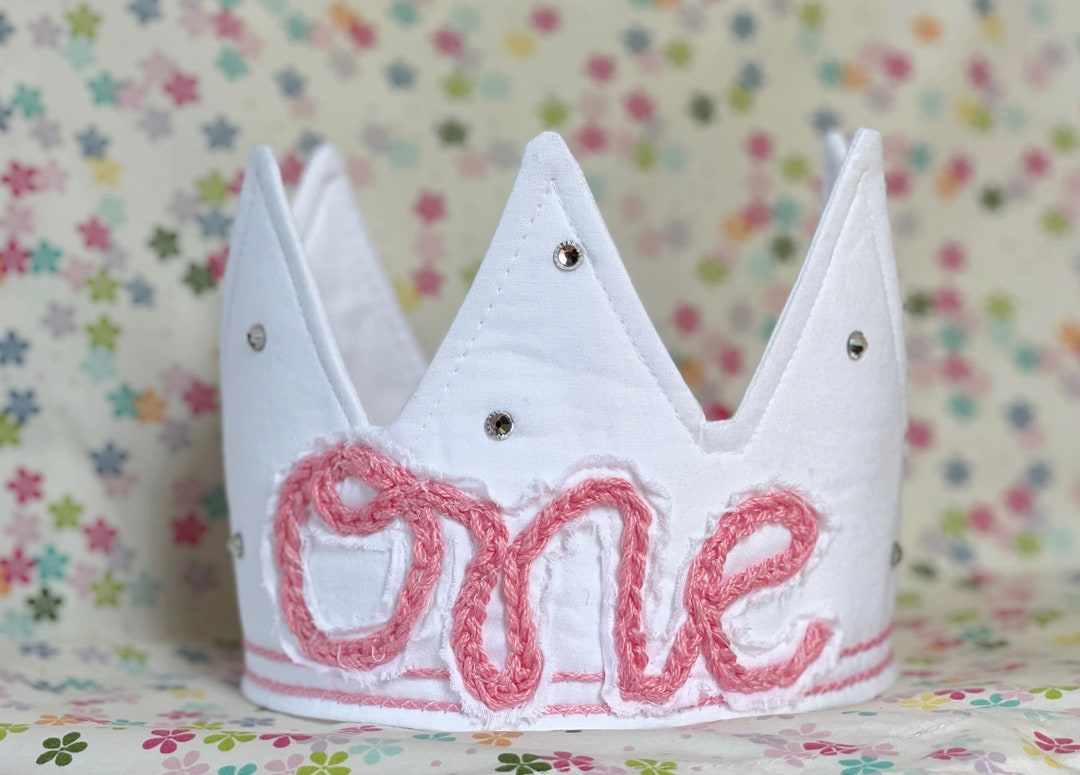 Handmade Birthday Crown for First Birthday, Second Birthday or Third ...
