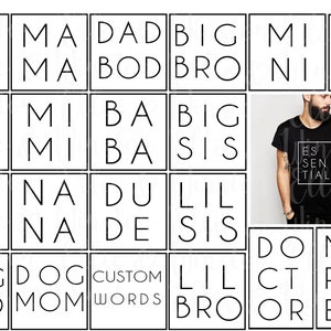 Choose Your Words Boxed Elements Designs DADA Shirt PAPA - Etsy