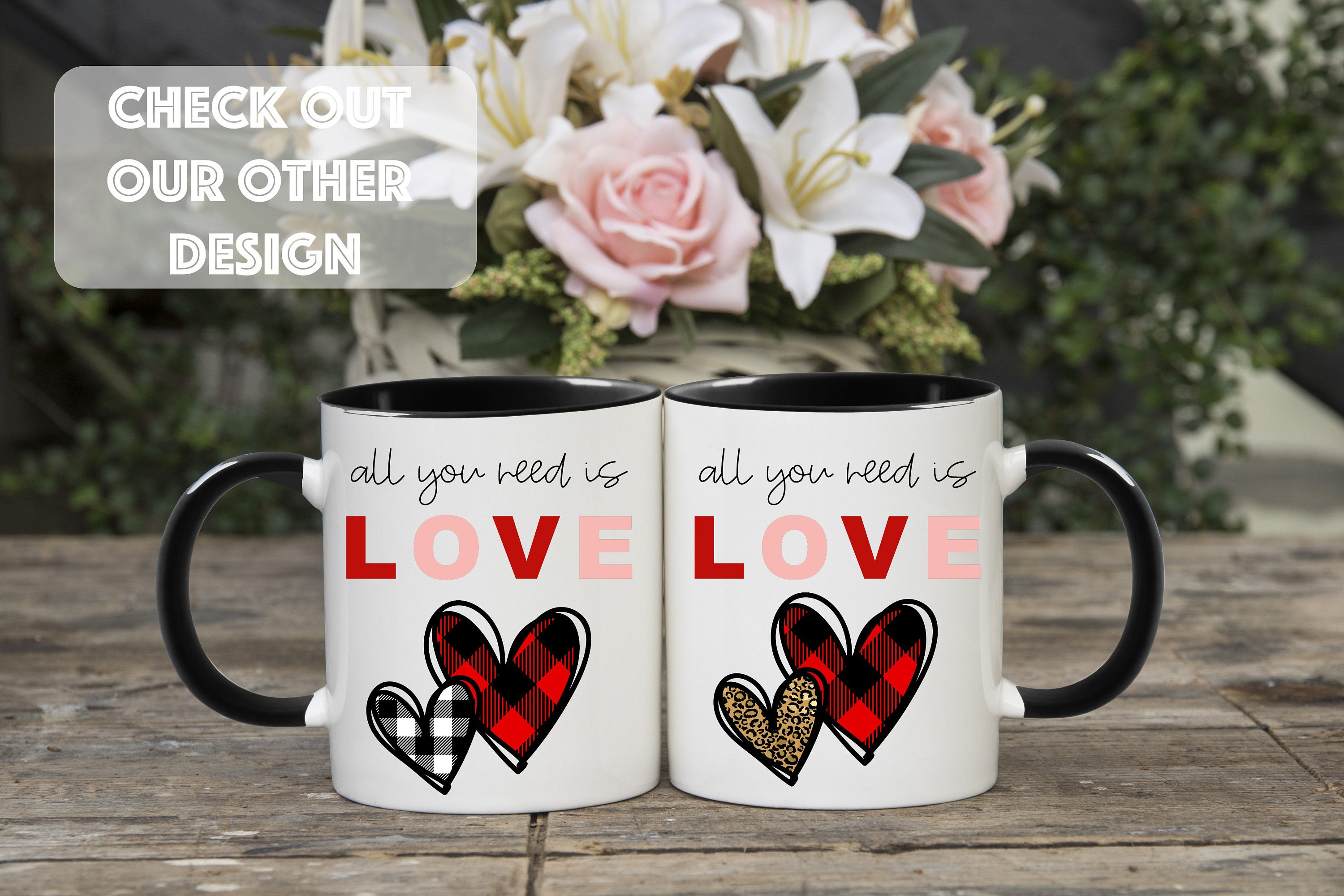 All You Need is Love Mug Valentine's Day Mug Valentine - Etsy
