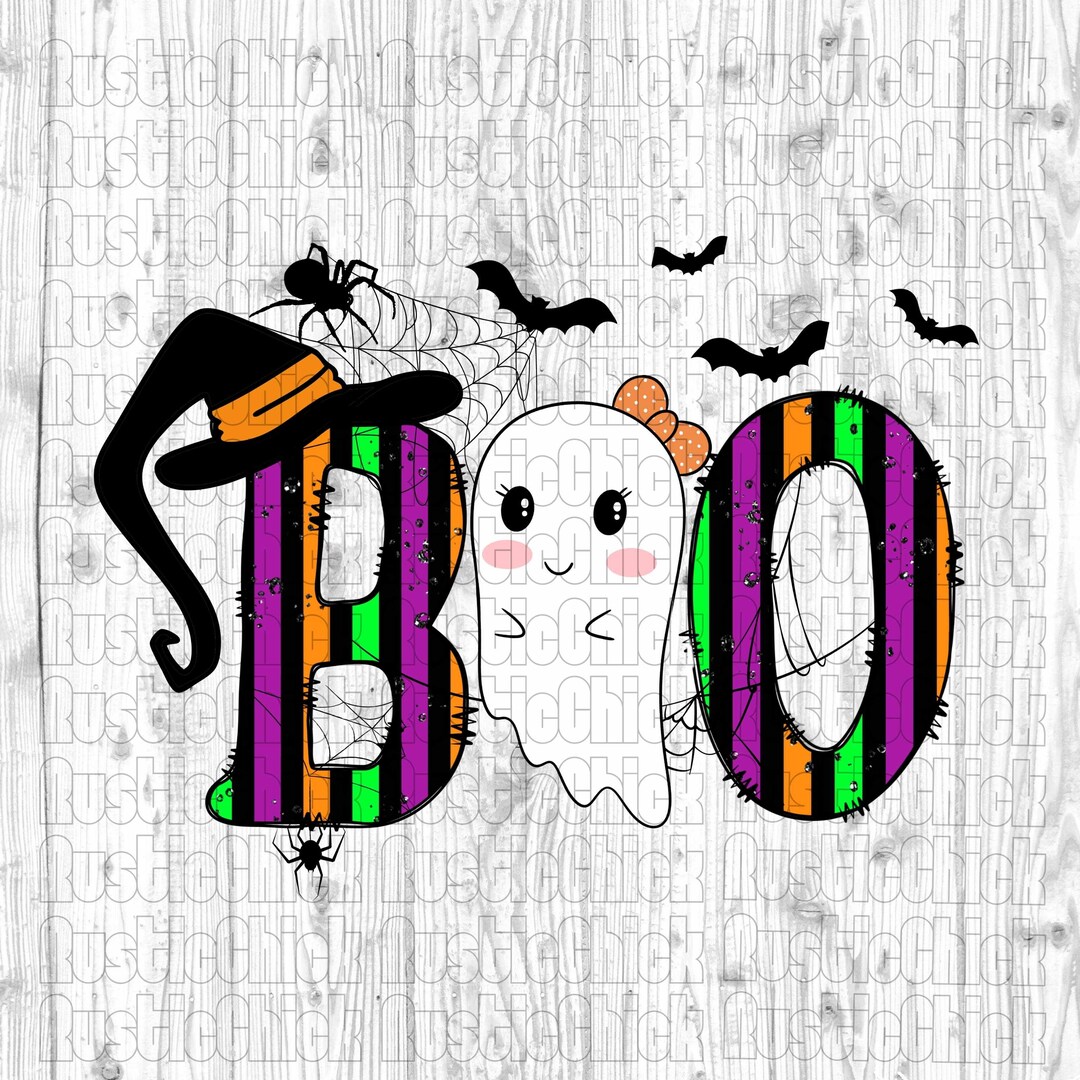 Boo Ghost Halloween Sublimation PNG ONLY - Etsy