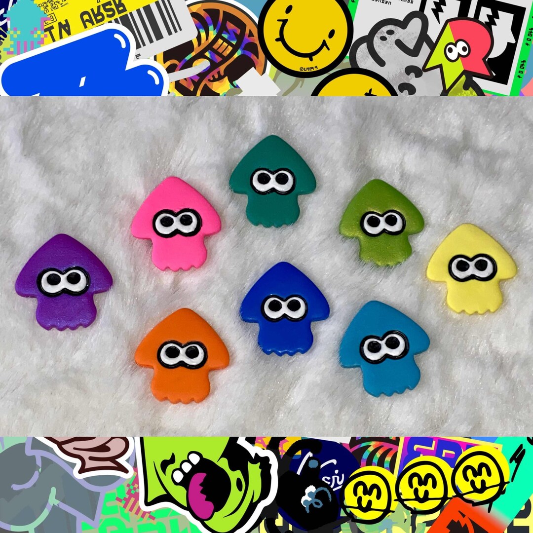 Splatoon Squid Inkling Shoe Clog Charm Backpack Purse Pin - Etsy