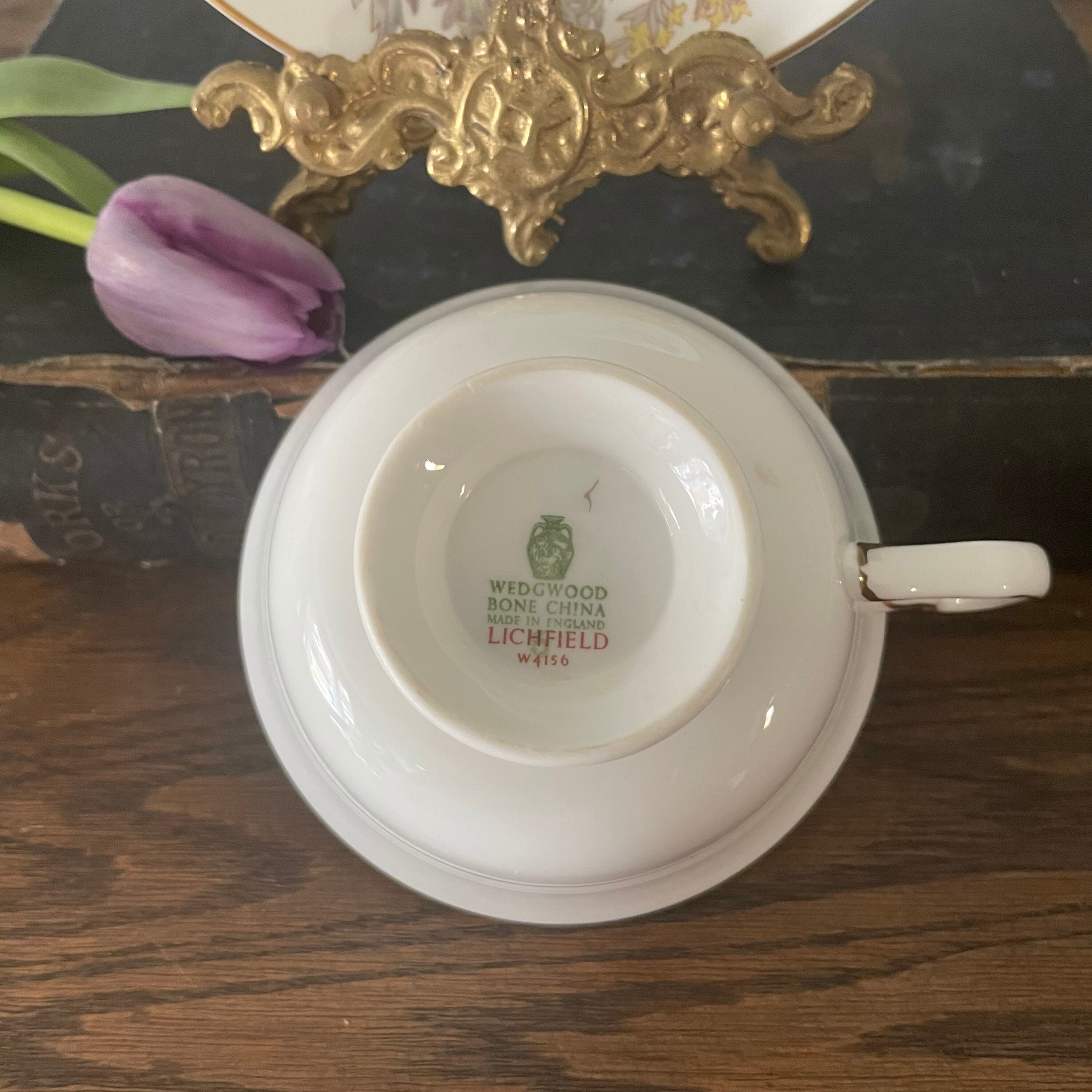 Vintage Wedgewood Lichfield Tea Cup and Saucer Made in | Etsy