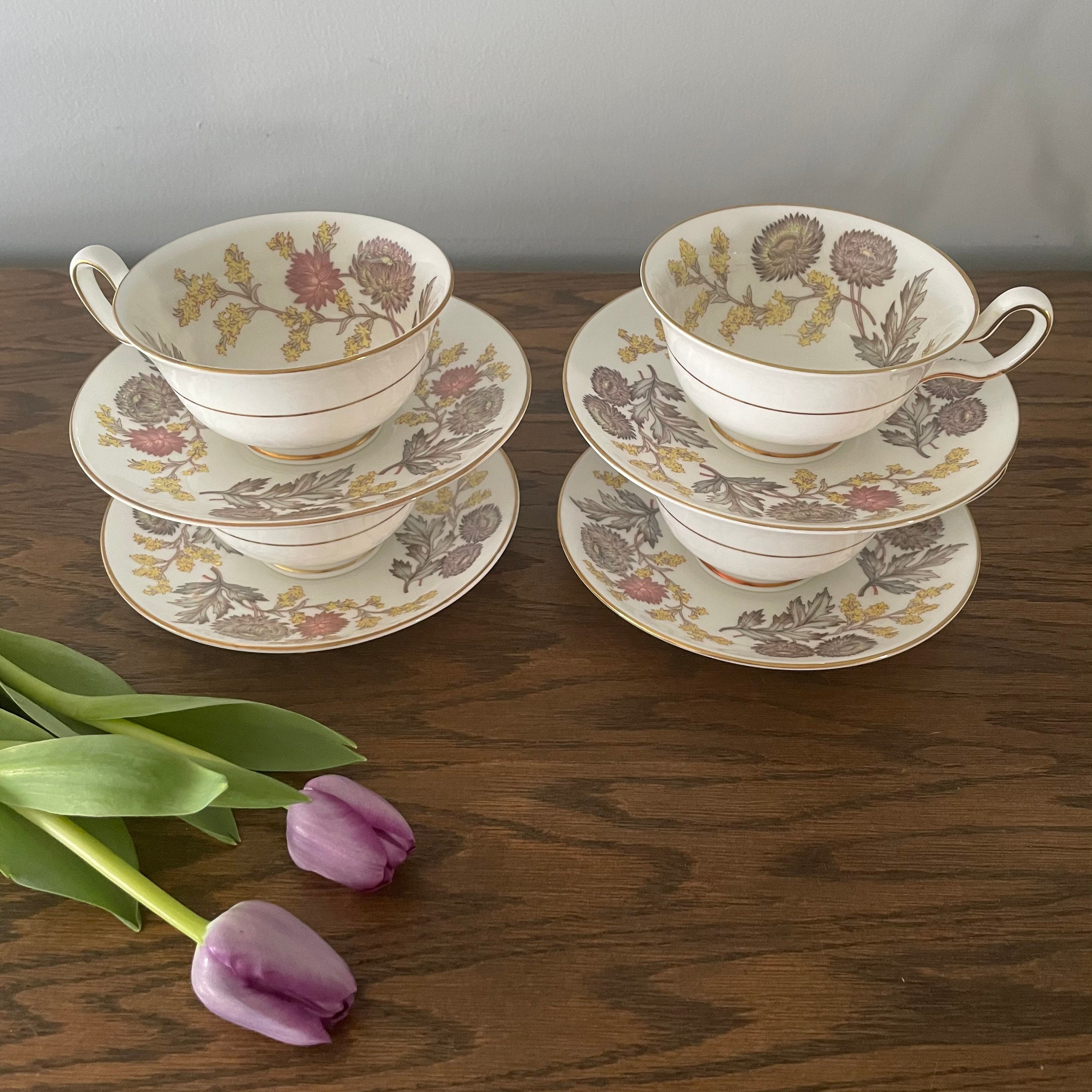 Vintage Wedgewood Lichfield Tea Cup and Saucer Made in | Etsy