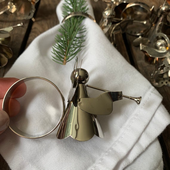 Vintage Silver Plated Christmas Angel Napkin Ring Assorted Choir Instrument Napkin Holder Set of 8 Etsy