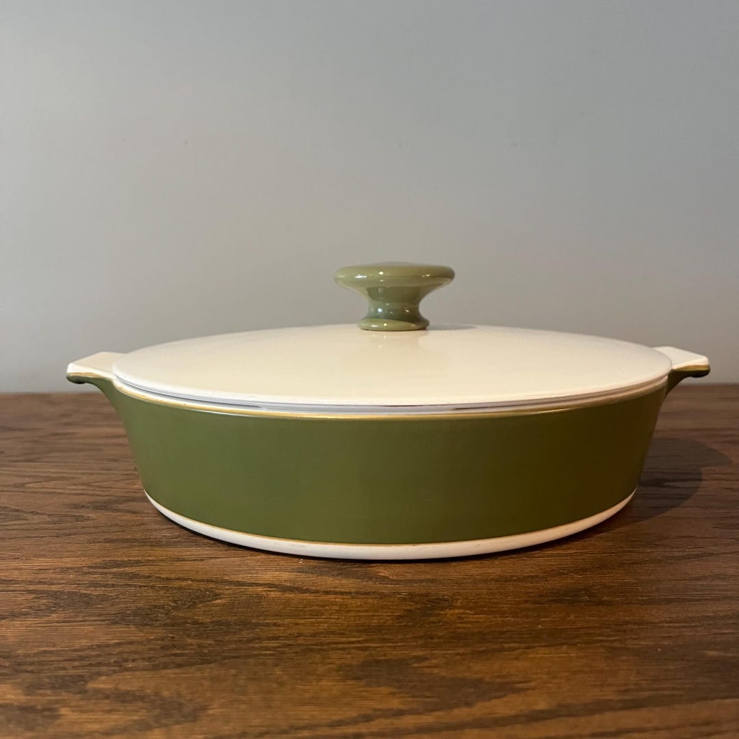 Vintage Corningware | Avocado Green Casserole Dish | P708 | Made in ...