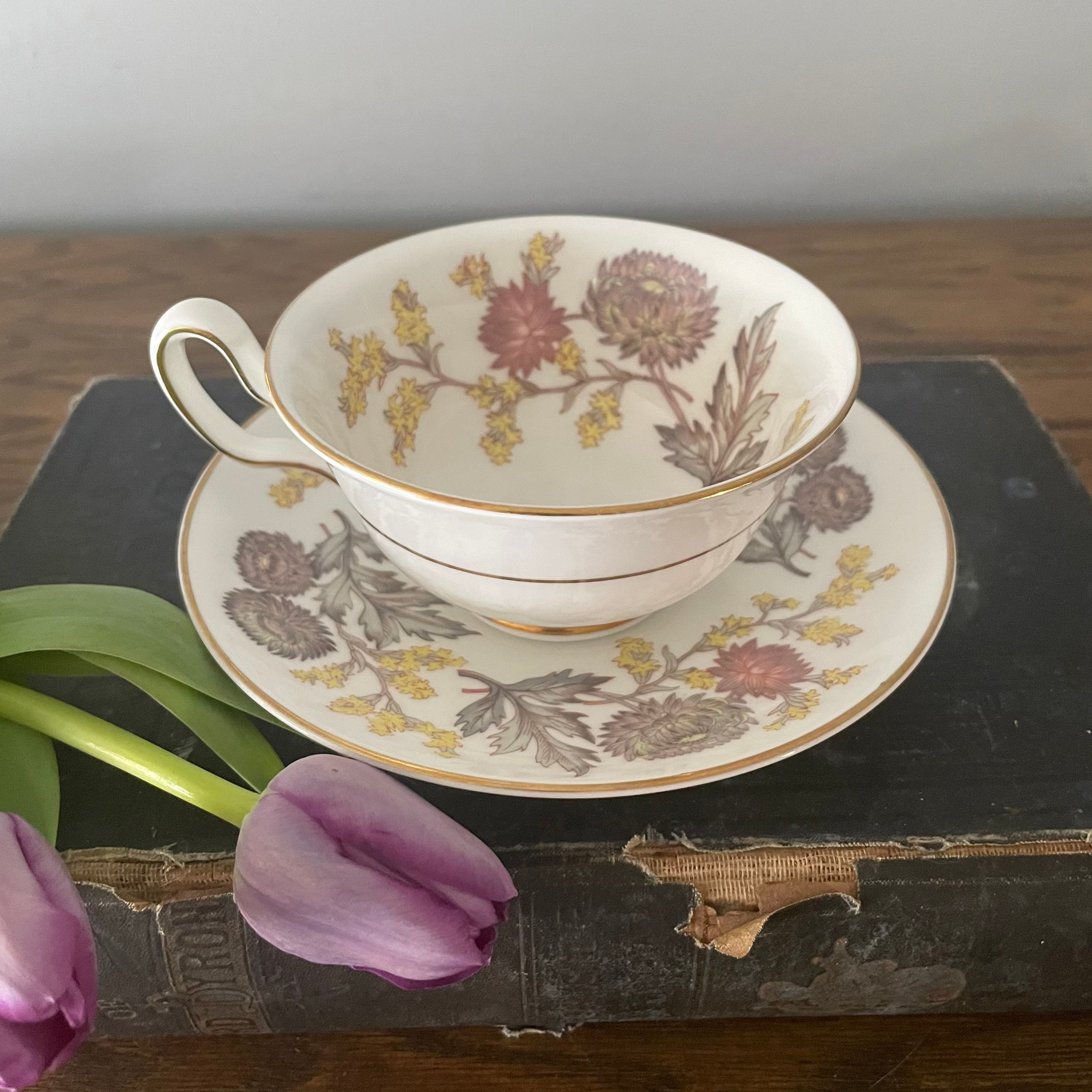 Vintage Wedgewood Lichfield Tea Cup and Saucer Made in | Etsy